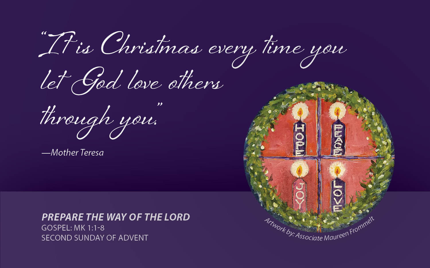 Second Sunday of Advent: Prepare the Way of the Lord - Sisters of ...