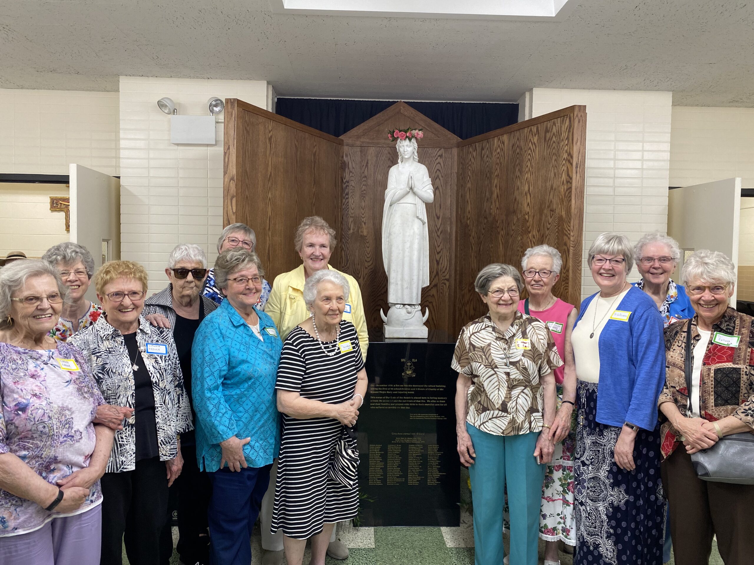 Our Lady of Angels Memorial Statue Returns Home - Sisters of Charity of ...